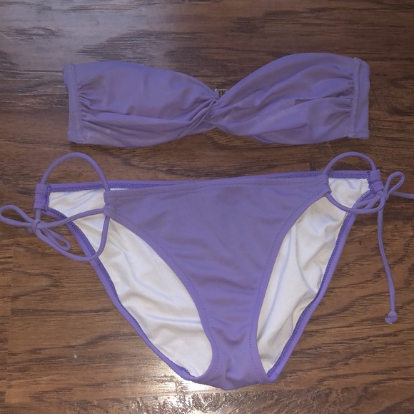 Victoria's Secret | Swim | Victorias Secret Purple Lilac Bikini Bandeau ...